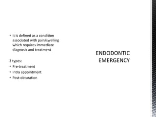 Endodontic emergencies | PPTX