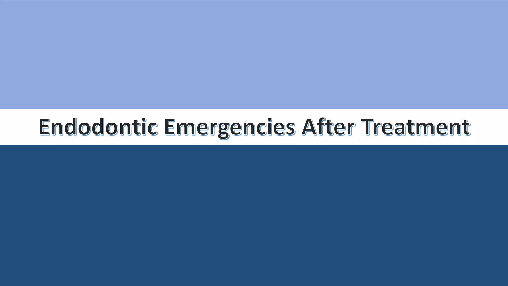 Endodontic Emergencies | PPTX