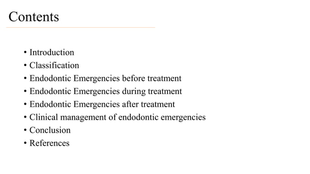 Endodontic Emergencies | PPTX | Dental Health | Diseases and Conditions