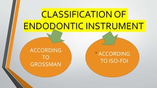 Endodontic instrument and material | PPTX