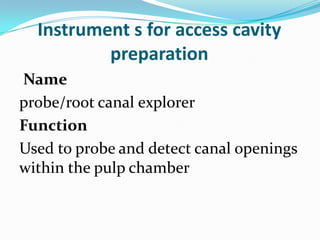 Endodontic instruments | PPTX