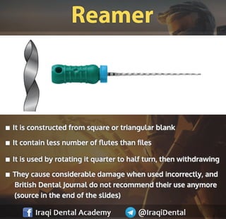 Basic Endodontic Instruments Presentation | PDF