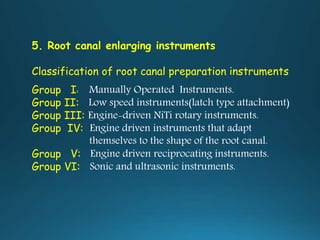 Endodontic instruments 1 | PPTX