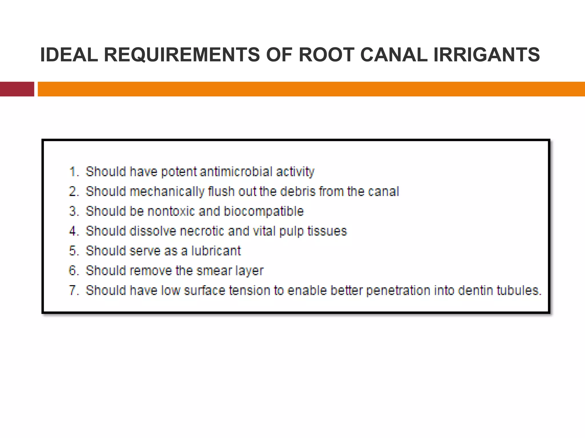 Endodontic irrigants | PPTX