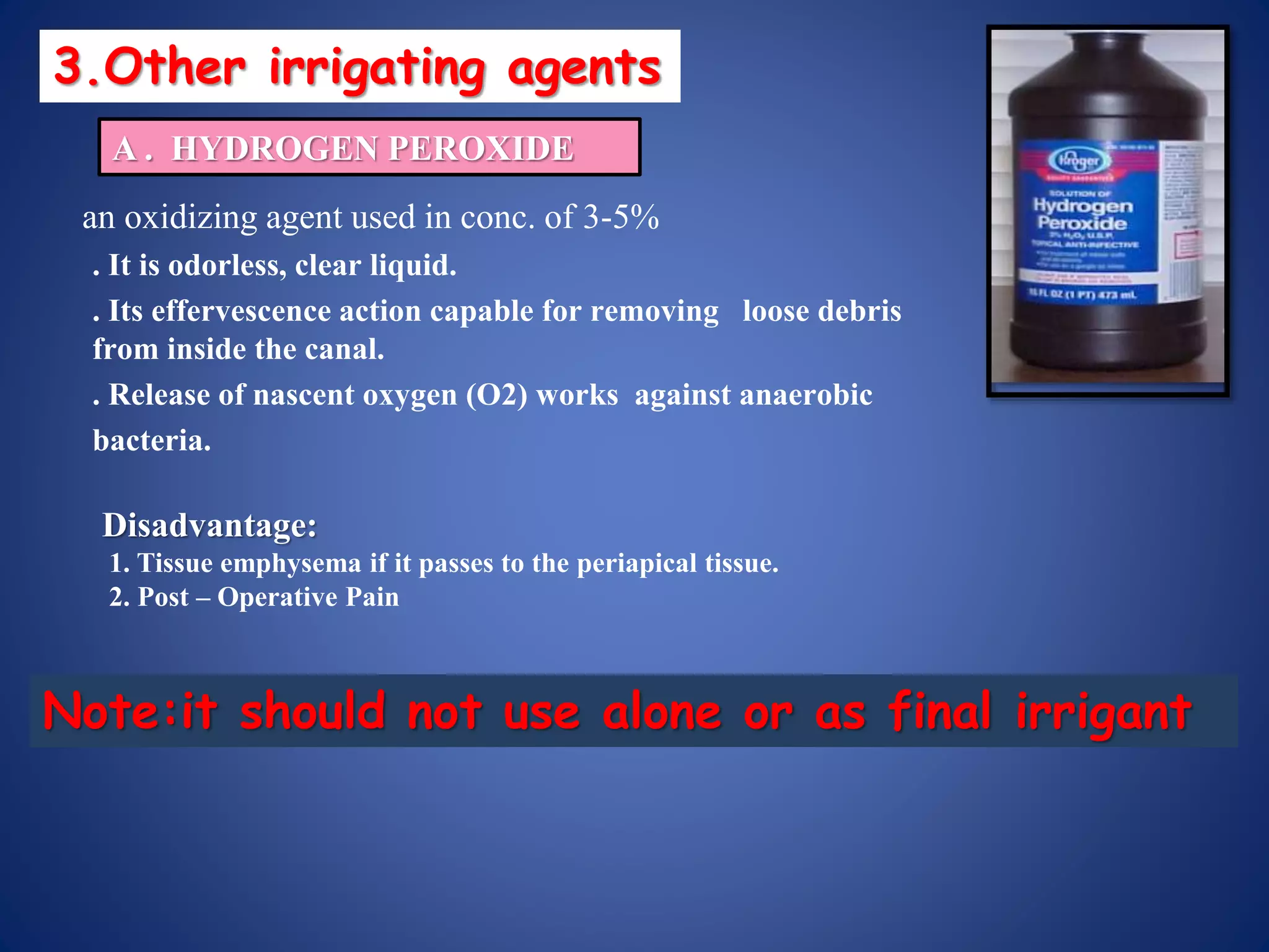 Endodontic irrigating solutions | PPTX