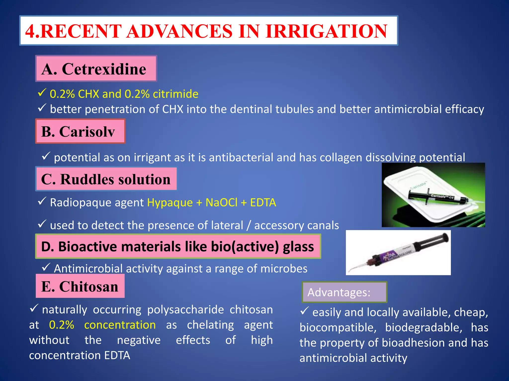Endodontic irrigating solutions | PPTX