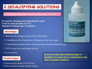 Endodontic irrigating solutions | PPTX