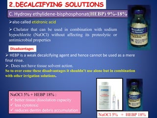 Endodontic irrigating solutions | PPTX