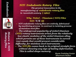 Endodontic motors and rotary files | PPTX