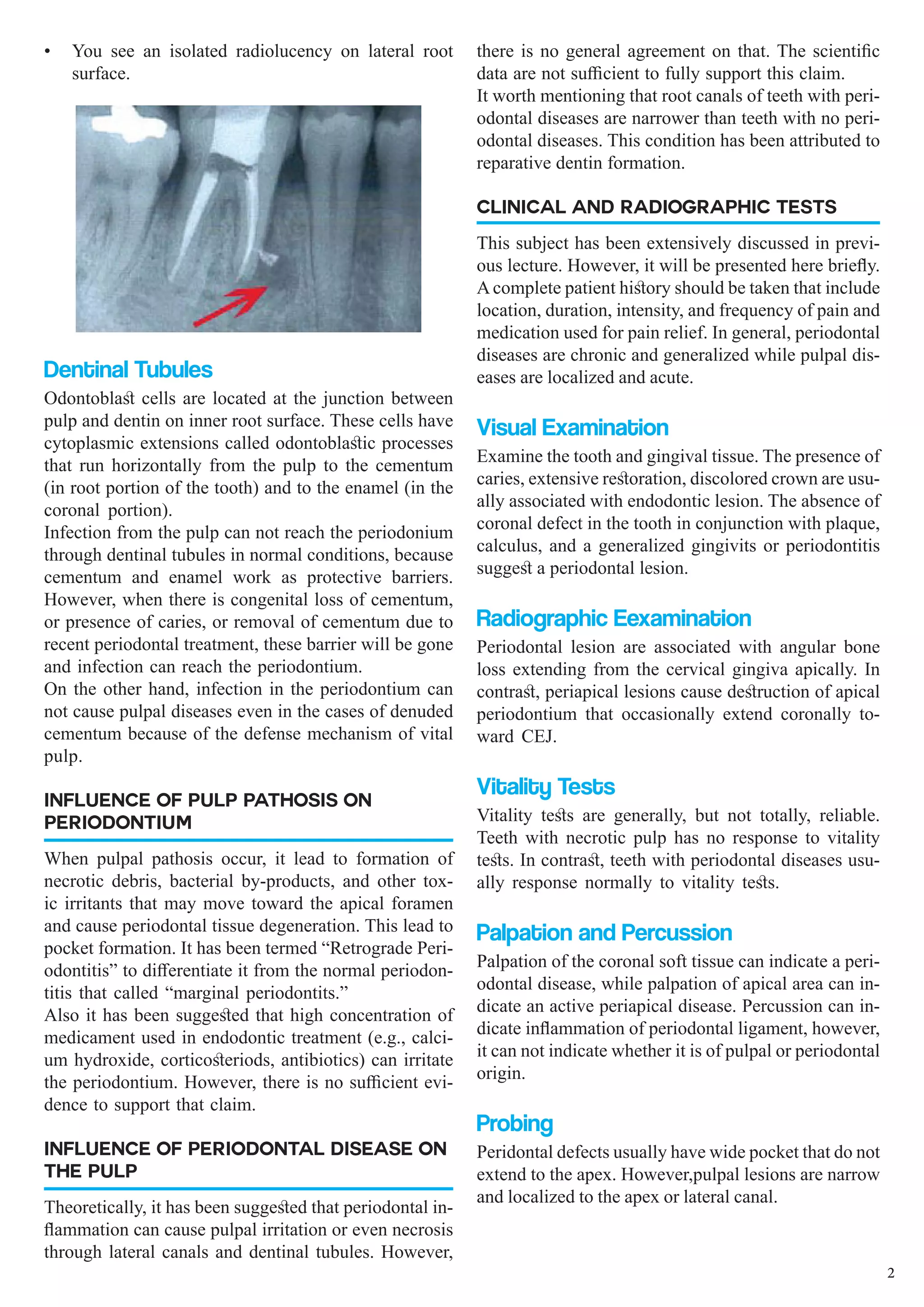 Endodontic-Periodontal Relationship Brief Lecture | PDF