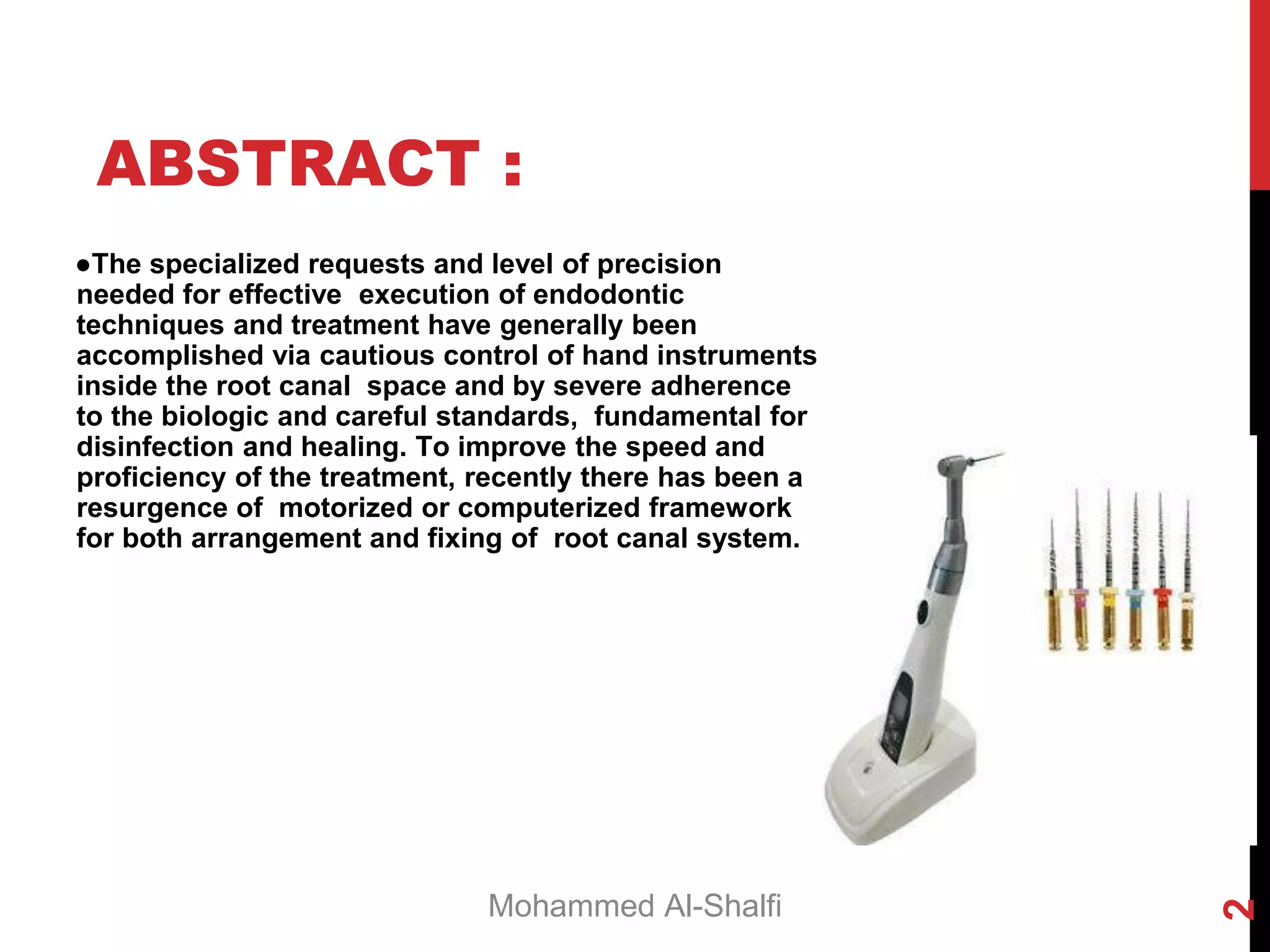 Endodontic rotary instruments in dental clinic | PPTX