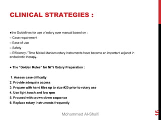 Endodontic rotary instruments in dental clinic | PPTX