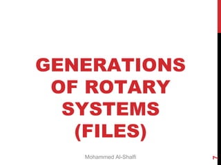 Endodontic rotary instruments in dental clinic | PPTX