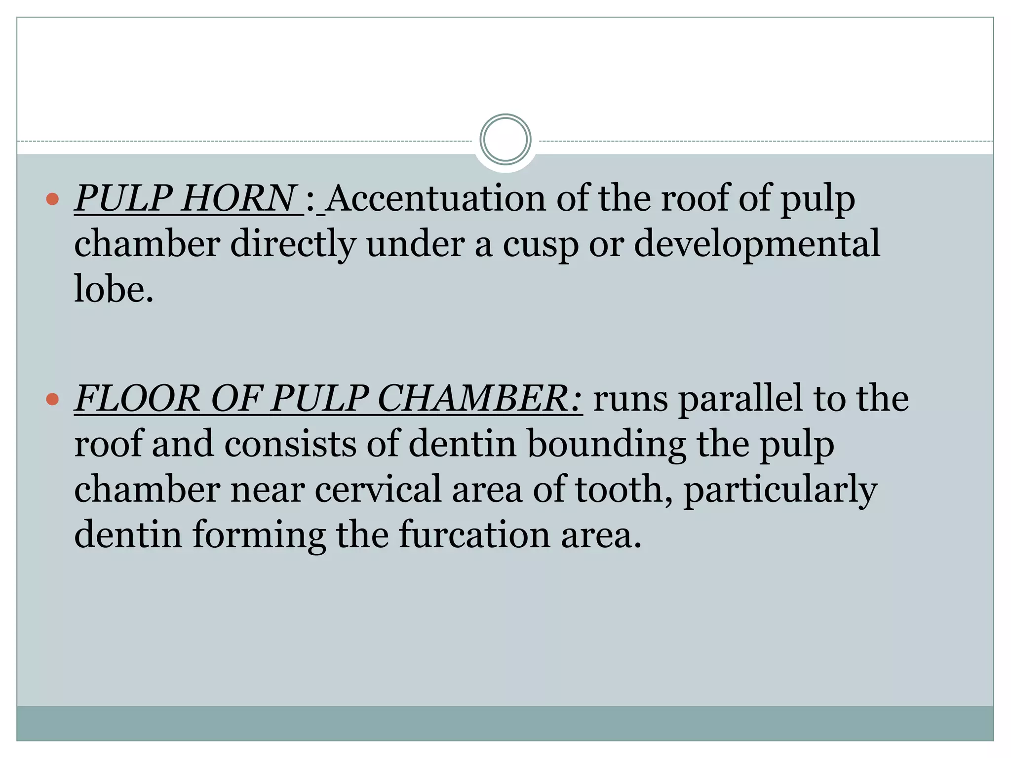Anatomy of pulp chamber | PPTX