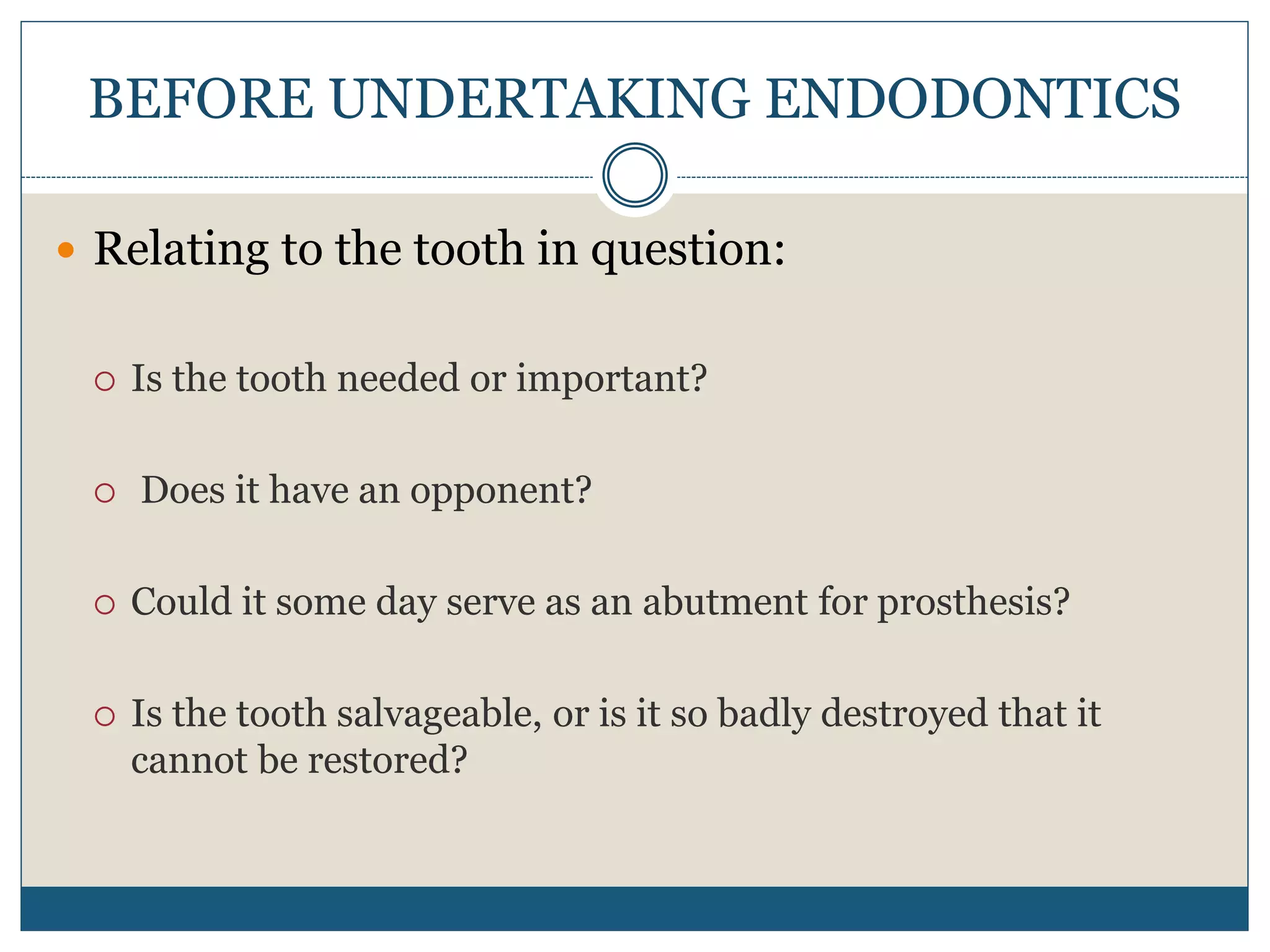 Endodontics - An Introduction | PPTX