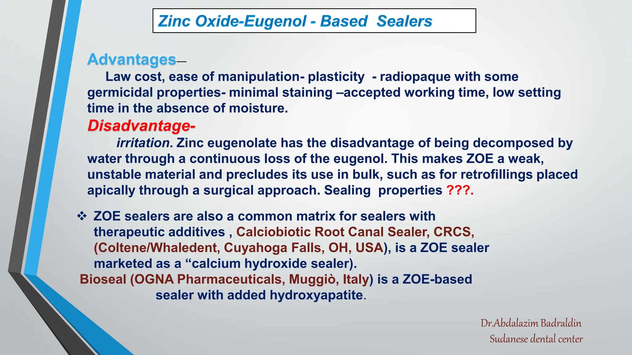 Application of sealers during endodontic obturation pptx | PPTX