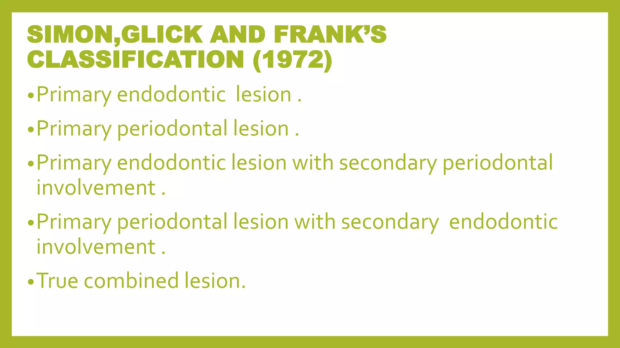 Endodontics periodontal lesions | PPTX | Dental Health | Diseases and ...