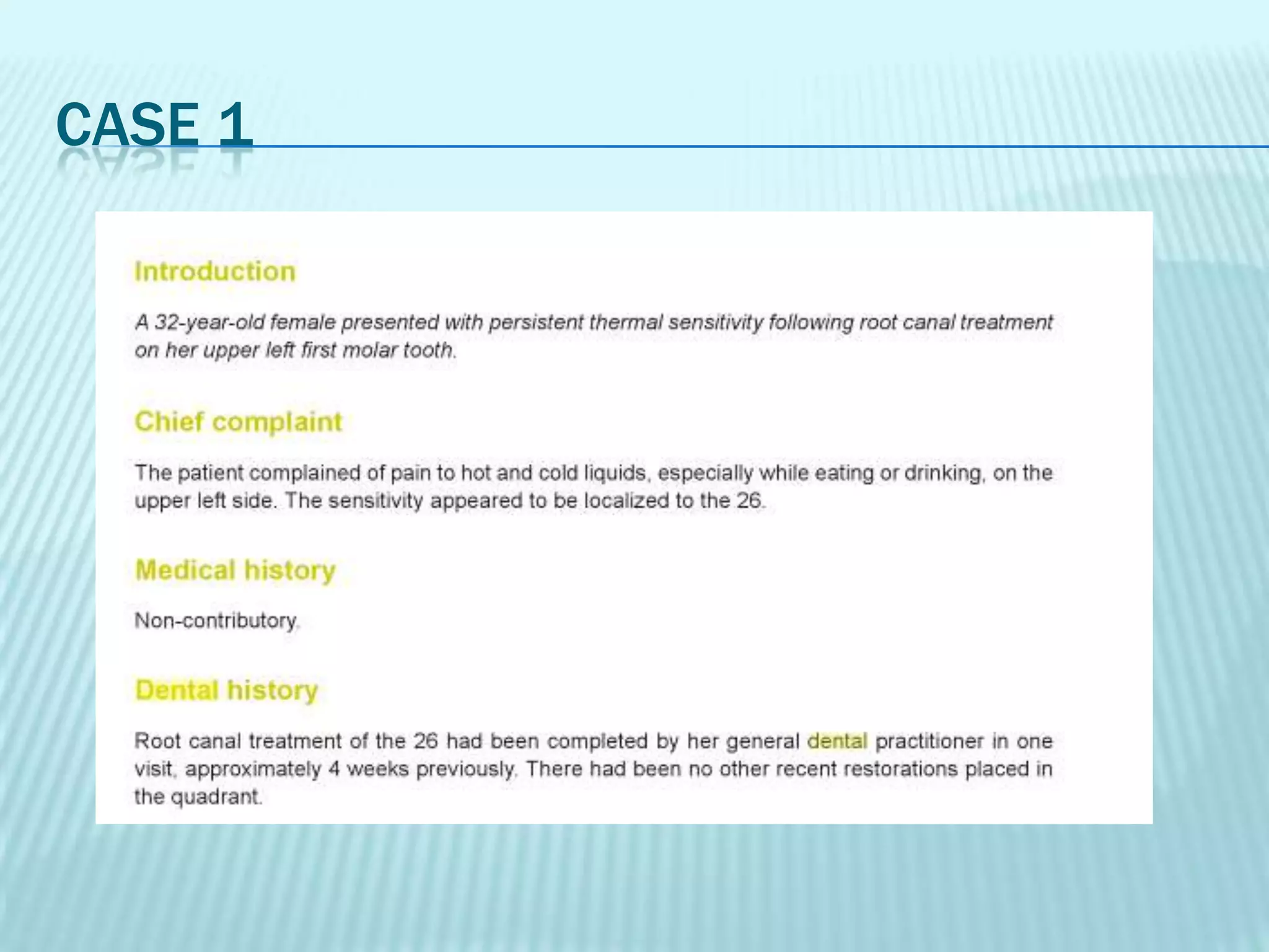 Endodontics study cases | PPTX