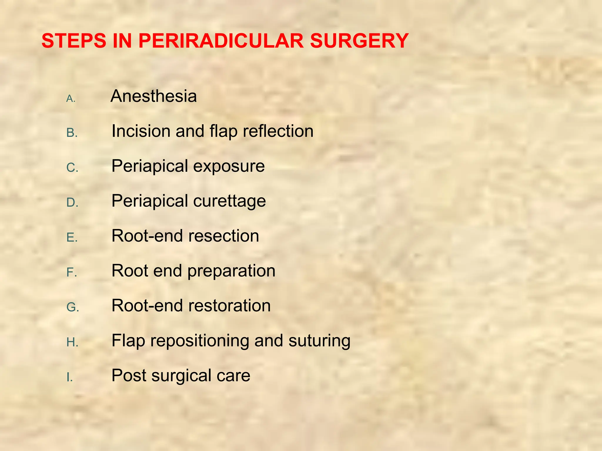 Basic principles of Endodontic Surgery . | PPTX