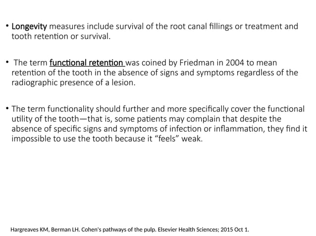ENDODONTIC TREATMENT OUTCOMES-root canal therapy | PPTX