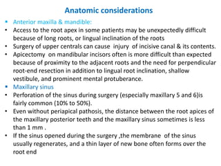 Endodontic surgery ppt dr. ahmed elfatory | PPTX