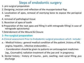Endodontic surgery ppt dr. ahmed elfatory | PPTX | Dental Health ...