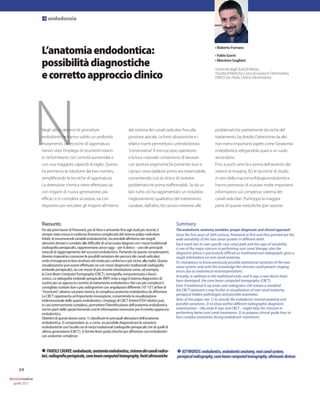 L’anatomia endodontica: possibilità diagnostiche e corretto approccio ...