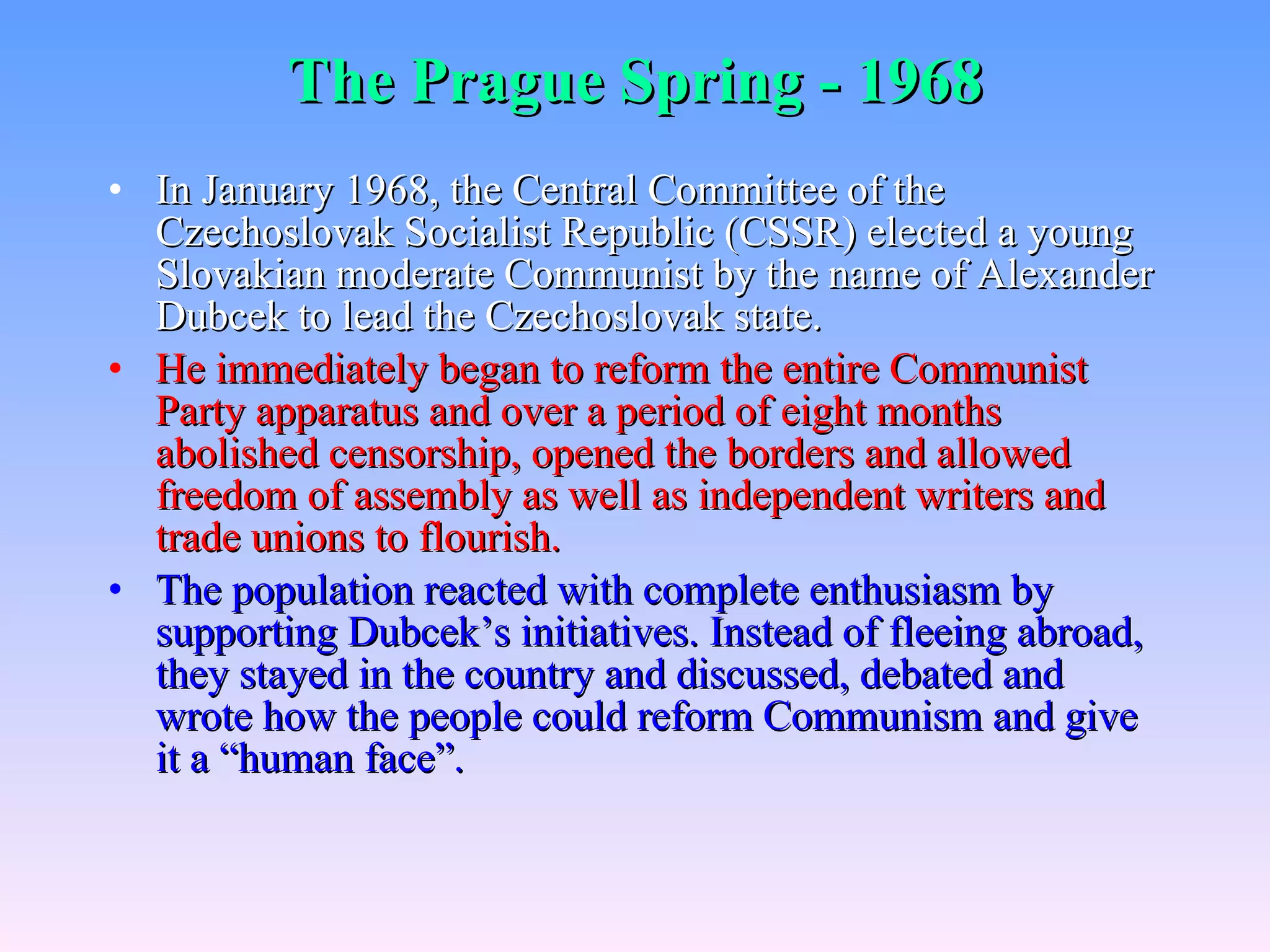 Prague Spring | PPT