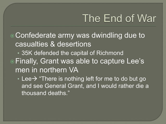 End of Civil War | PPT