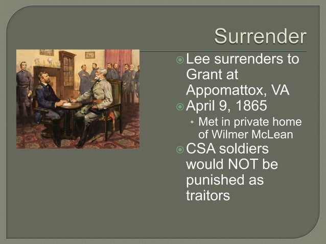 End of Civil War | PPT