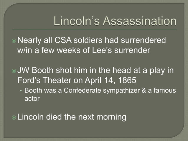 End of Civil War | PPT