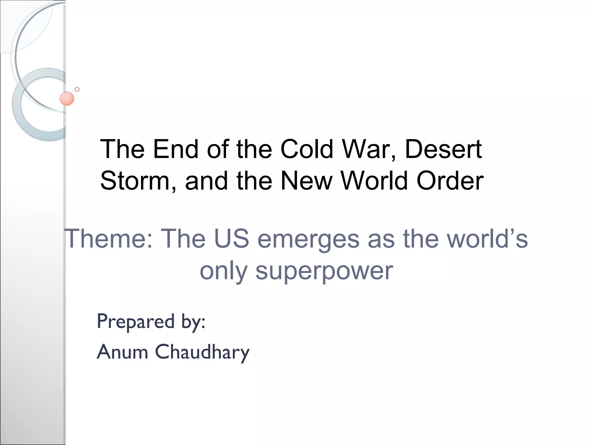 End of cold war | PPT