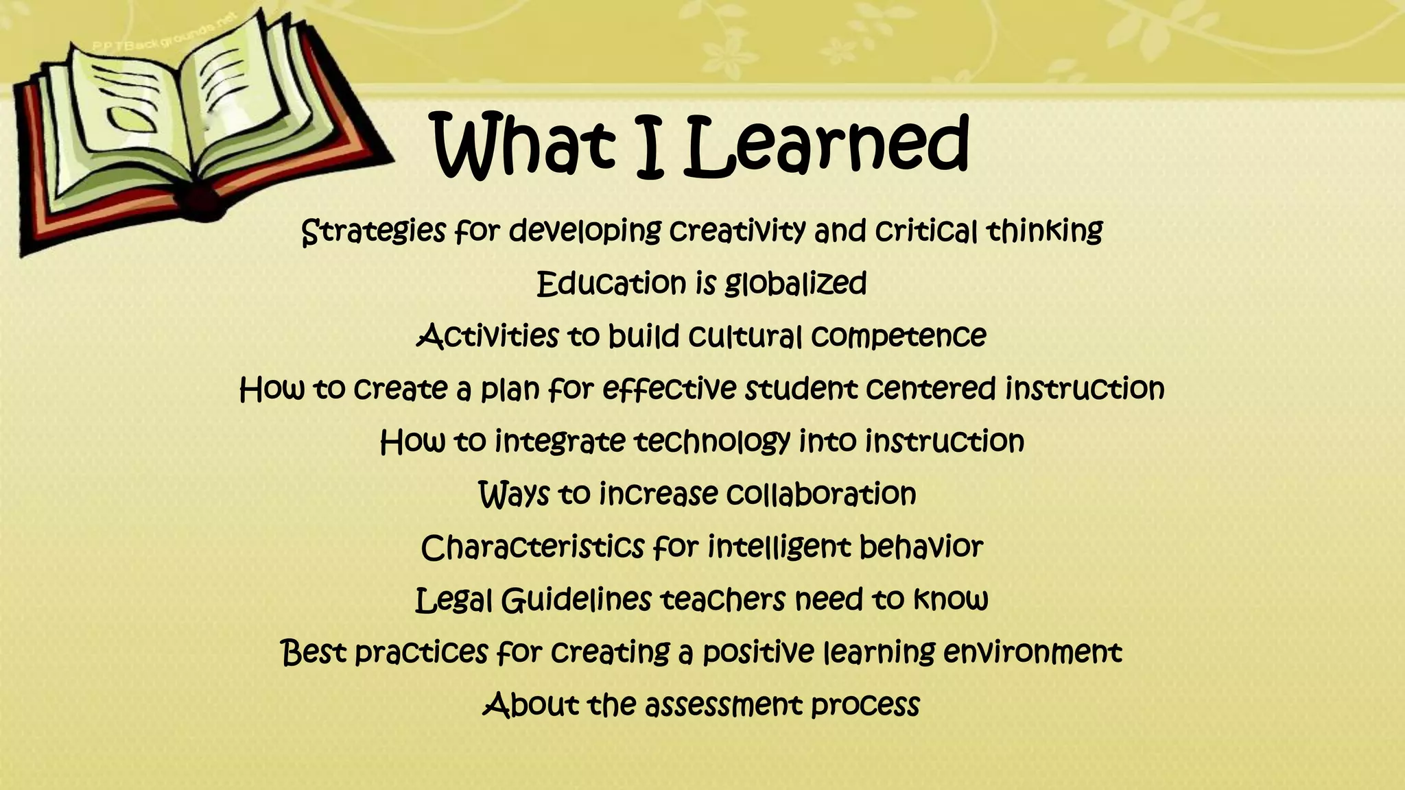 End of course presentation | PDF