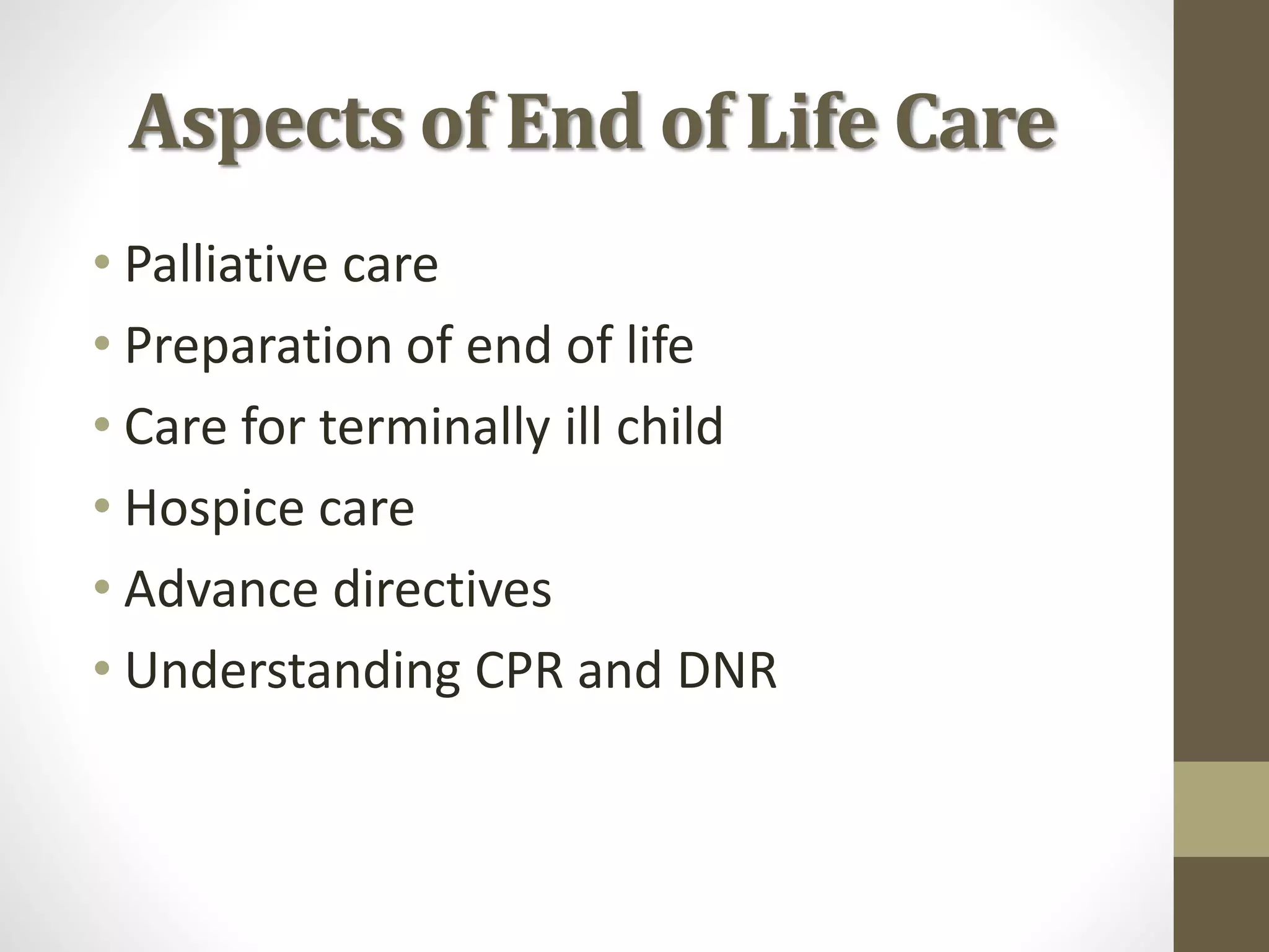 End of life care | PPTX