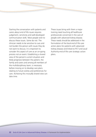 End of Life Care in Advanced Kidney Disease: A Framework for ...