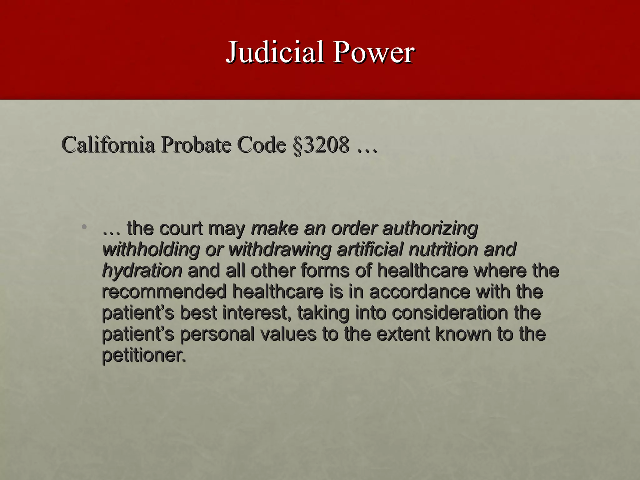 End of life decision making and approaches to issues of futility power ...