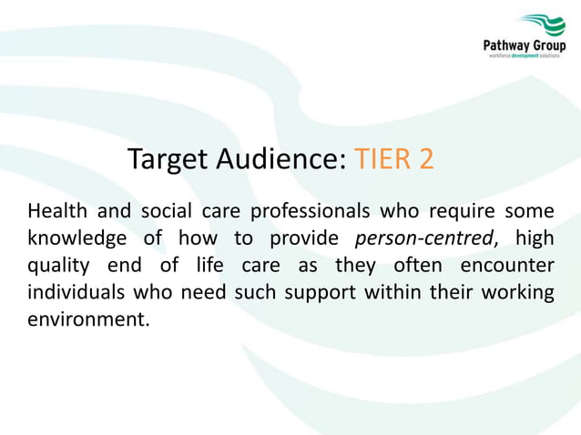 End of Life Core Skills Education & Training Framework: Key Learning ...