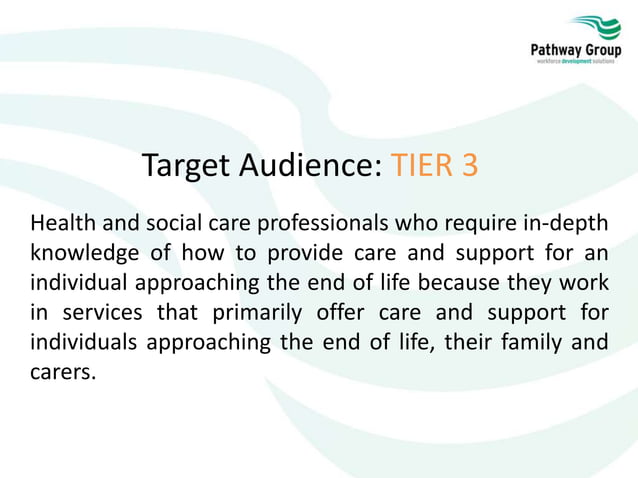 End of Life Core Skills Education & Training Framework: Key Learning ...