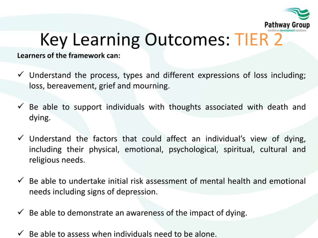 End of Life Core Skills Education & Training Framework: Key Learning ...