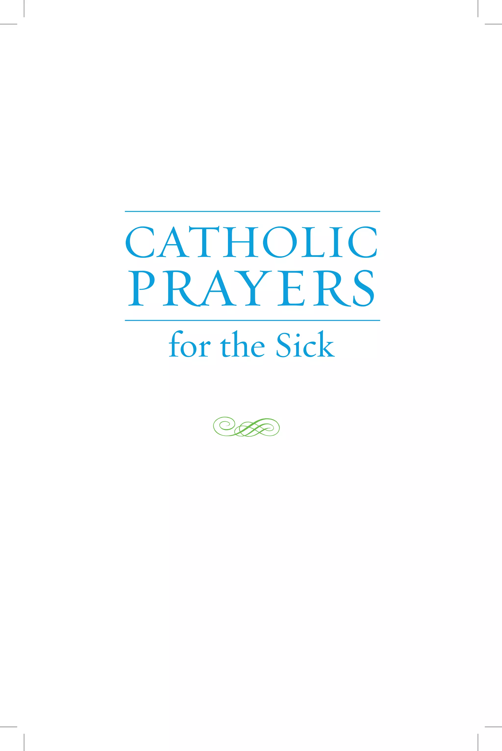 Catholic Prayers for the Sick | PDF