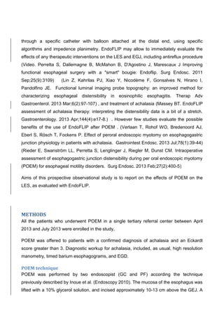 Endoflip after peroral_endoscopic_mytotomy_v0.1 | DOCX | Digestive ...