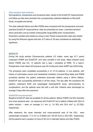 Endoflip after peroral_endoscopic_mytotomy_v0.1 | DOCX | Digestive ...