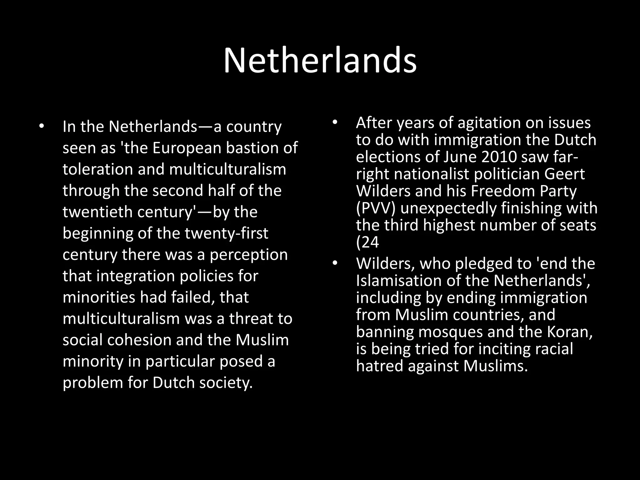 The End of European Multiculturalism? | PPTX