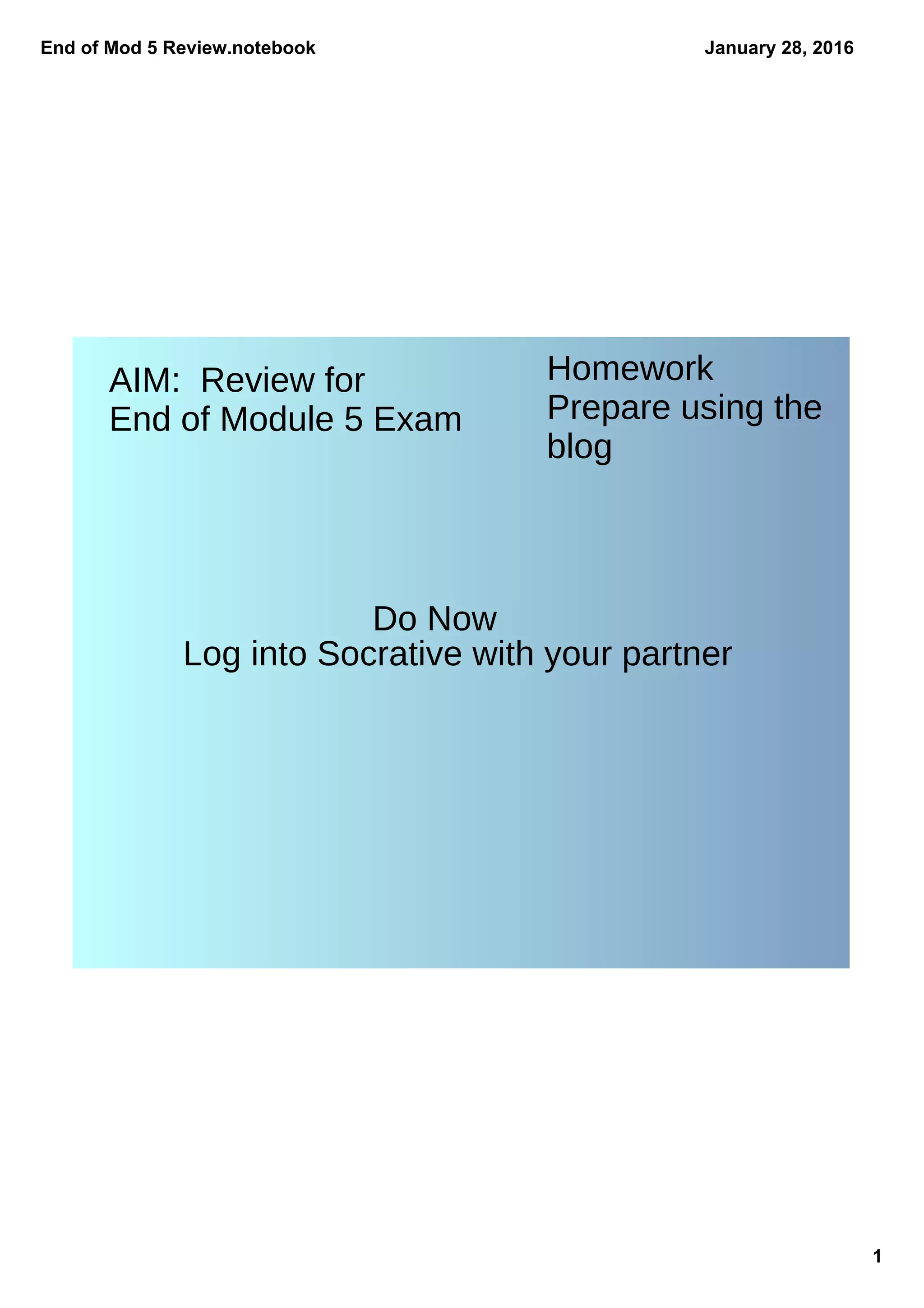 End Of Mod 5 Review Pdf