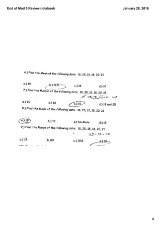 End Of Mod 5 Review Pdf