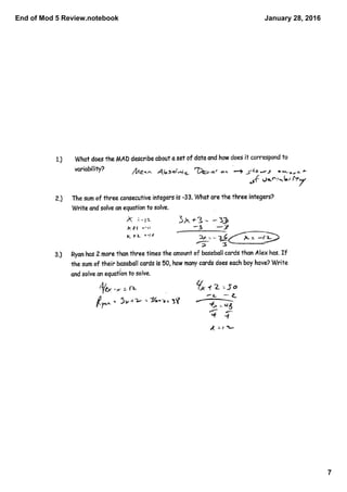 End of mod 5 review | PDF