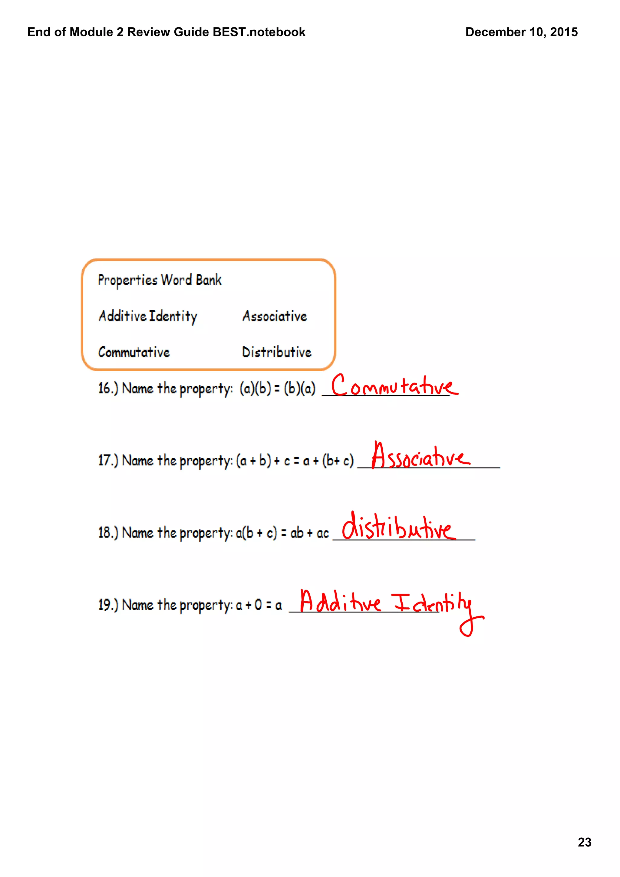 End of module 2 review guide best | PDF