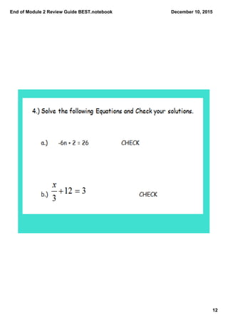 End of module 2 review guide best | PDF