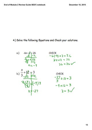 End of module 2 review guide best | PDF