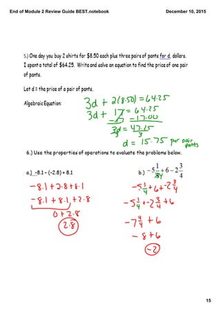 End of module 2 review guide best | PDF